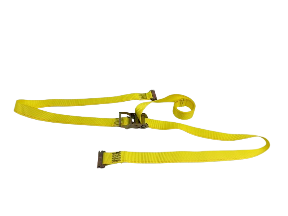 2" x 12' Yellow Interior Van Strap Ratchet Assembly with E-Track Fitti ...