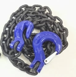 1/2" x 10' Grab Hook and Safety Hook Grade 100 Peerless Chain ...