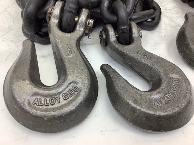 1/2" x 10' Grade 100 Peerless Chain with Grab Hooks (single ...