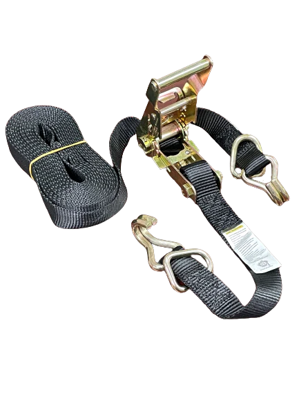 1" x 16' Ratchet Strap Assembly with Wire Hook – Everything Tie Down