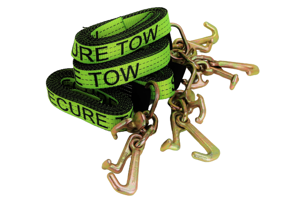 2" x 12' Strap with RTJ Cluster Hooks | Pack of 4 | Reinforced Eye ...