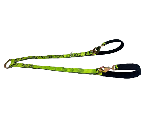 56" HiViz Tecnic V Strap Bridle With Twisted Snap Hook & Delta Rings ...