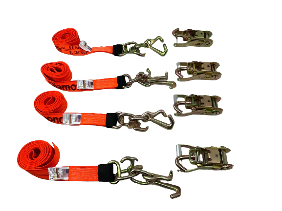 2" x 10' RTJ Diamond Weave Straps with Swivel-J Ratchets (4 PACK ...