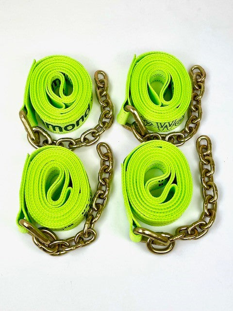 8 Point Heavy Duty 18' Diamond Weave Strap Kit for Rollback/Flatbed Ti ...